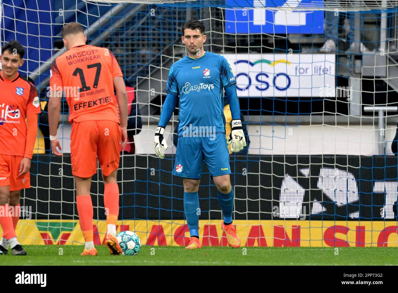 HERENVEEN - FC Emmen goalkeeper Mickey van der Hart during the Dutch ...