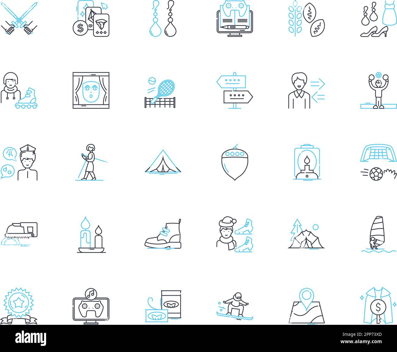 Personal Intelligence Linear Icons Set Self Awareness Insightfulness Empathy Introspection