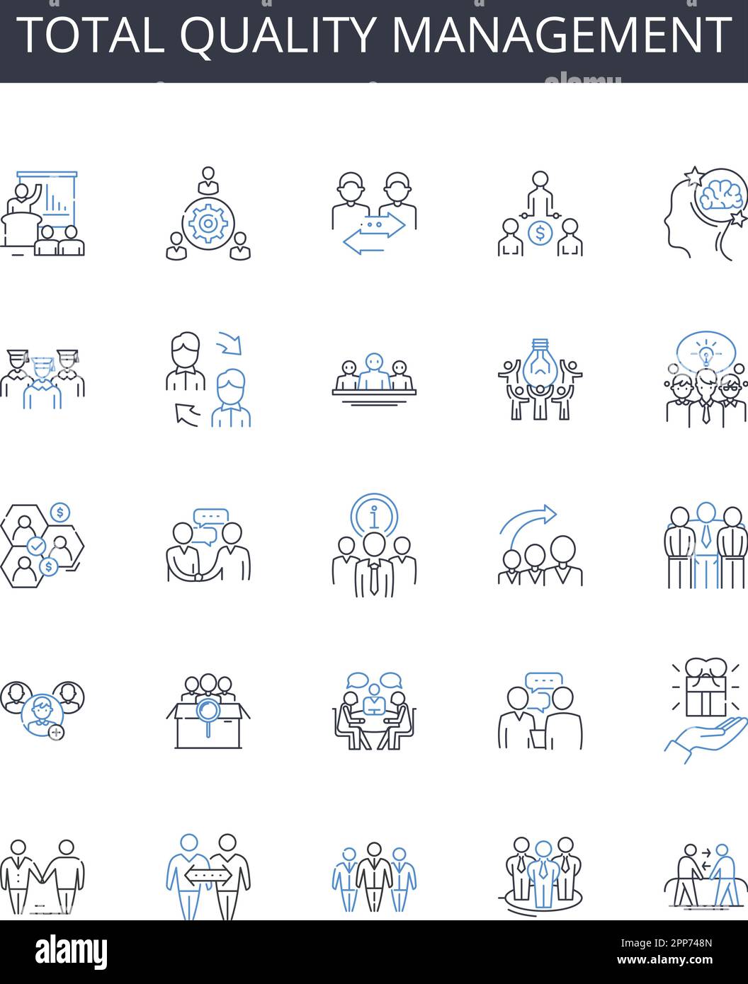 Total Quality Management line icons collection. Corporate Governance ... Total Quality Management line icons collection. Corporate Governance ...