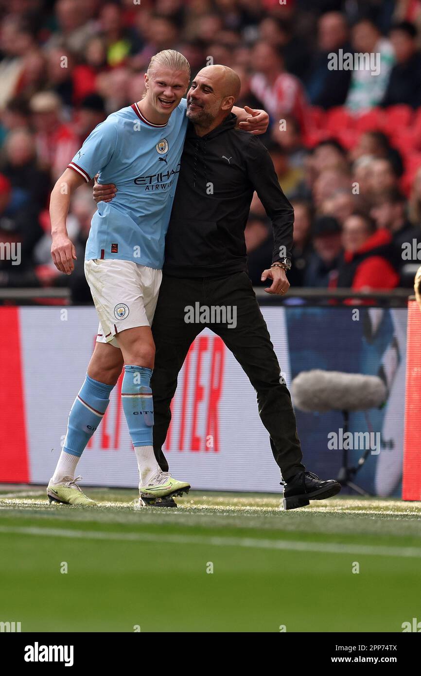 Erling haaland and pep guardiola hi-res stock photography and images ...