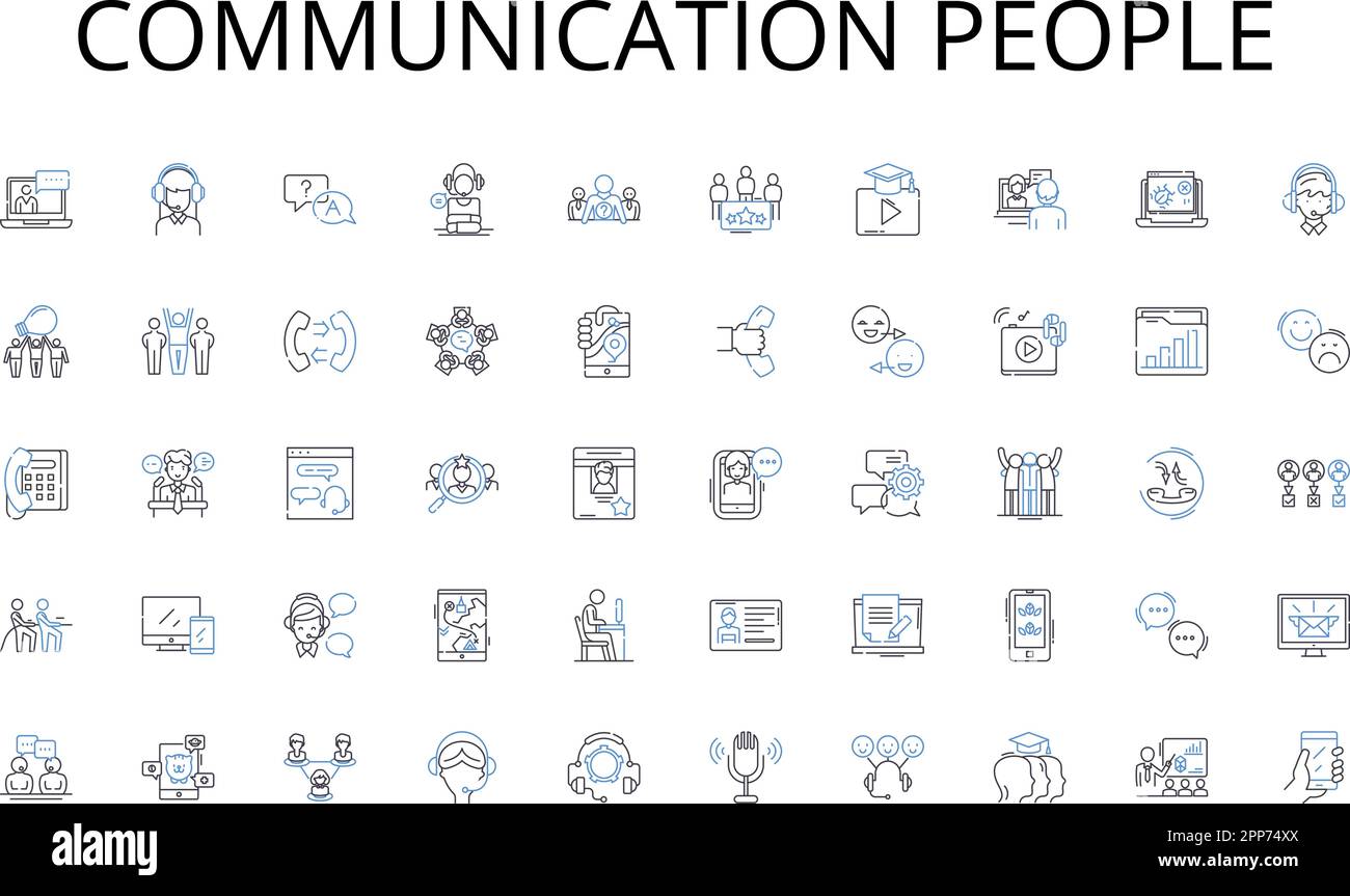Communication people line icons collection. Trade, Transaction ...