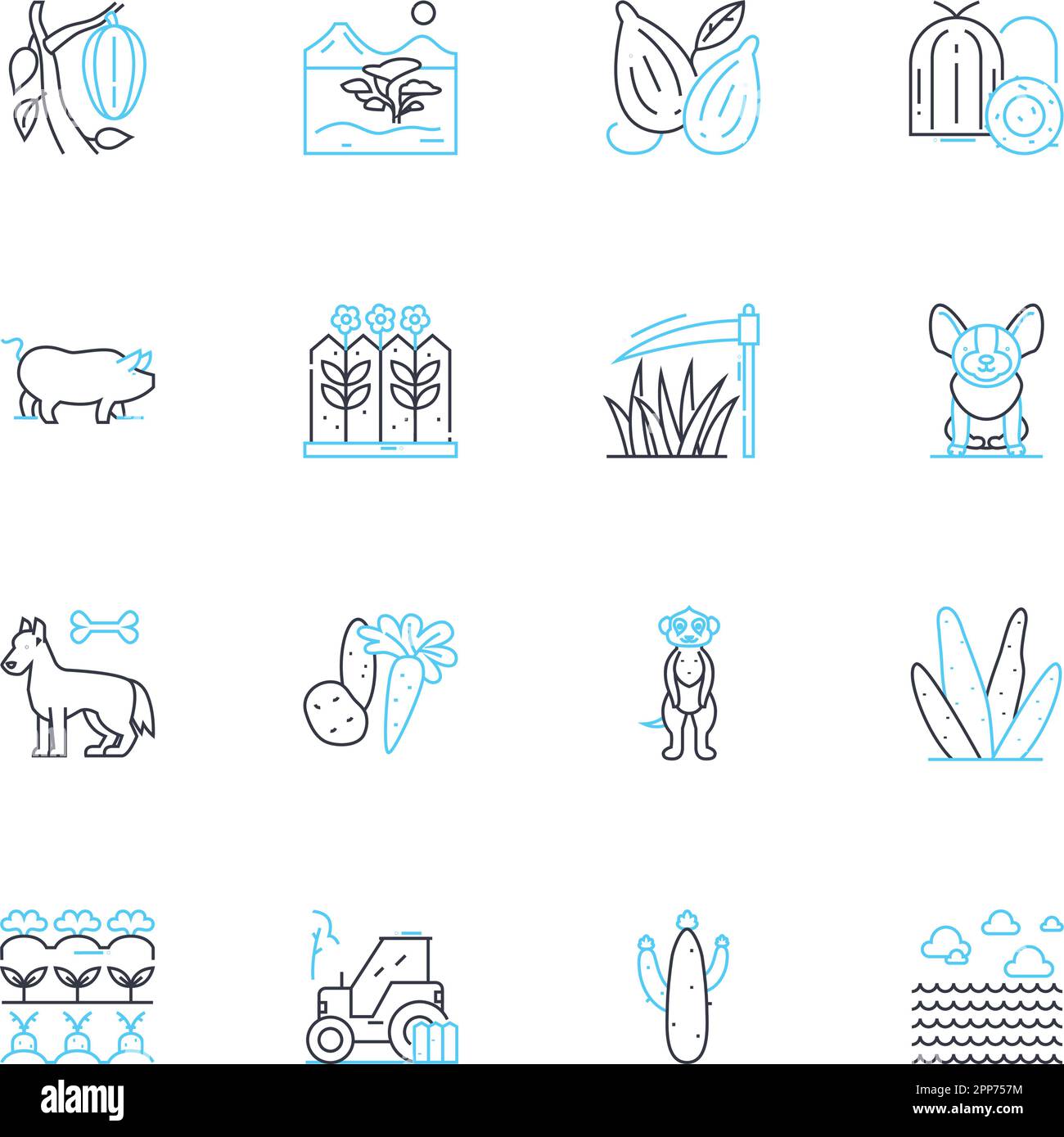 Landscaping linear icons set. Gardens, Design, Maintenance, Outdoor ...