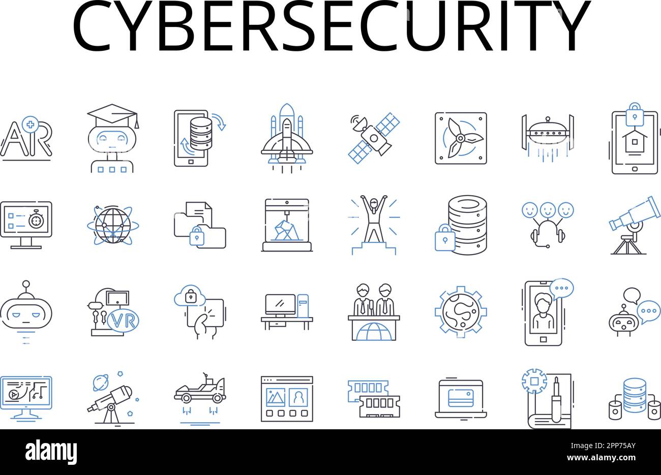 Cybersecurity line icons collection. Data protection, Information ... Cybersecurity line icons collection. Data protection, Information ...