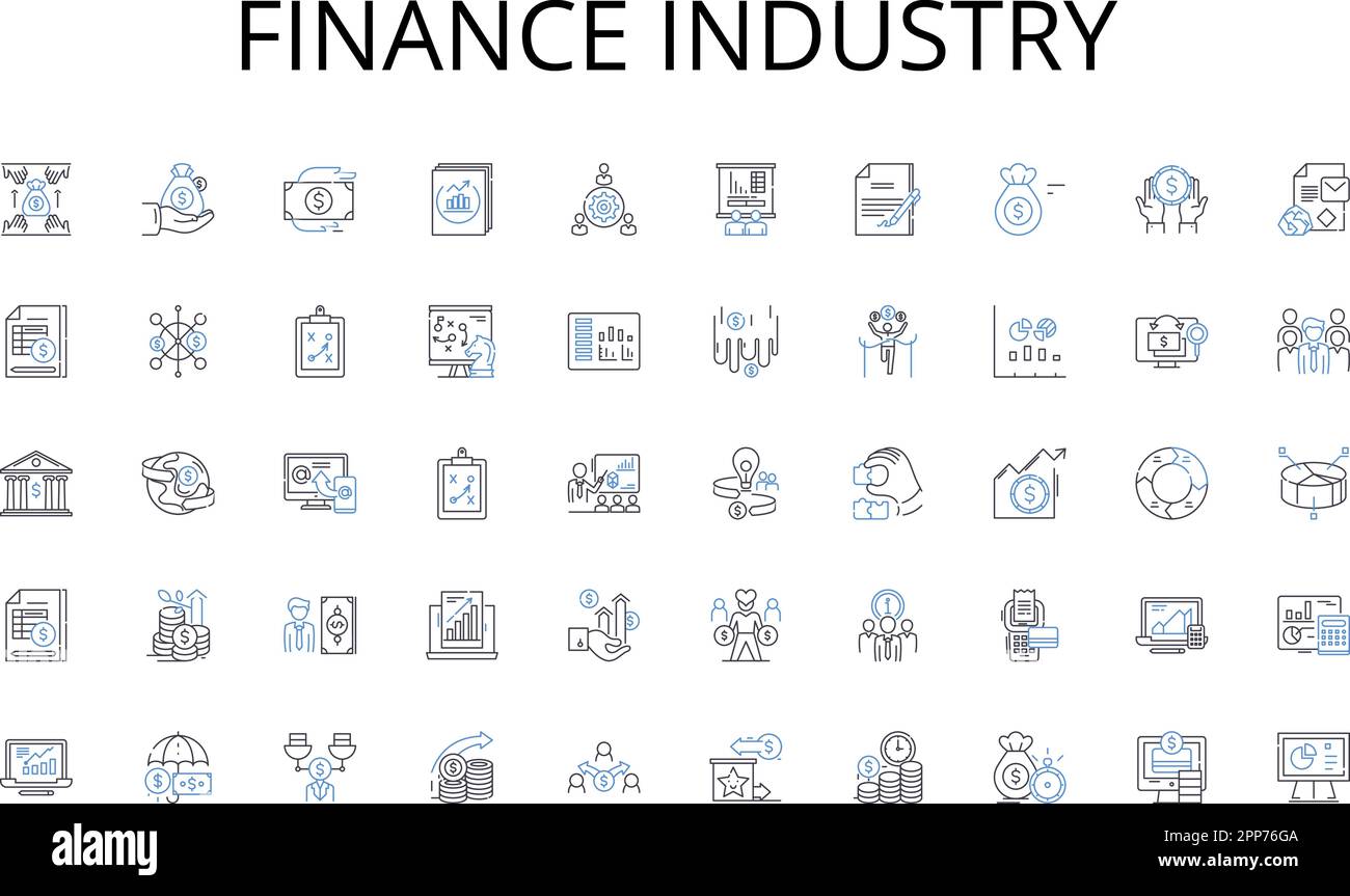 Finance industry line icons collection. Budgeting, Forecasting ...