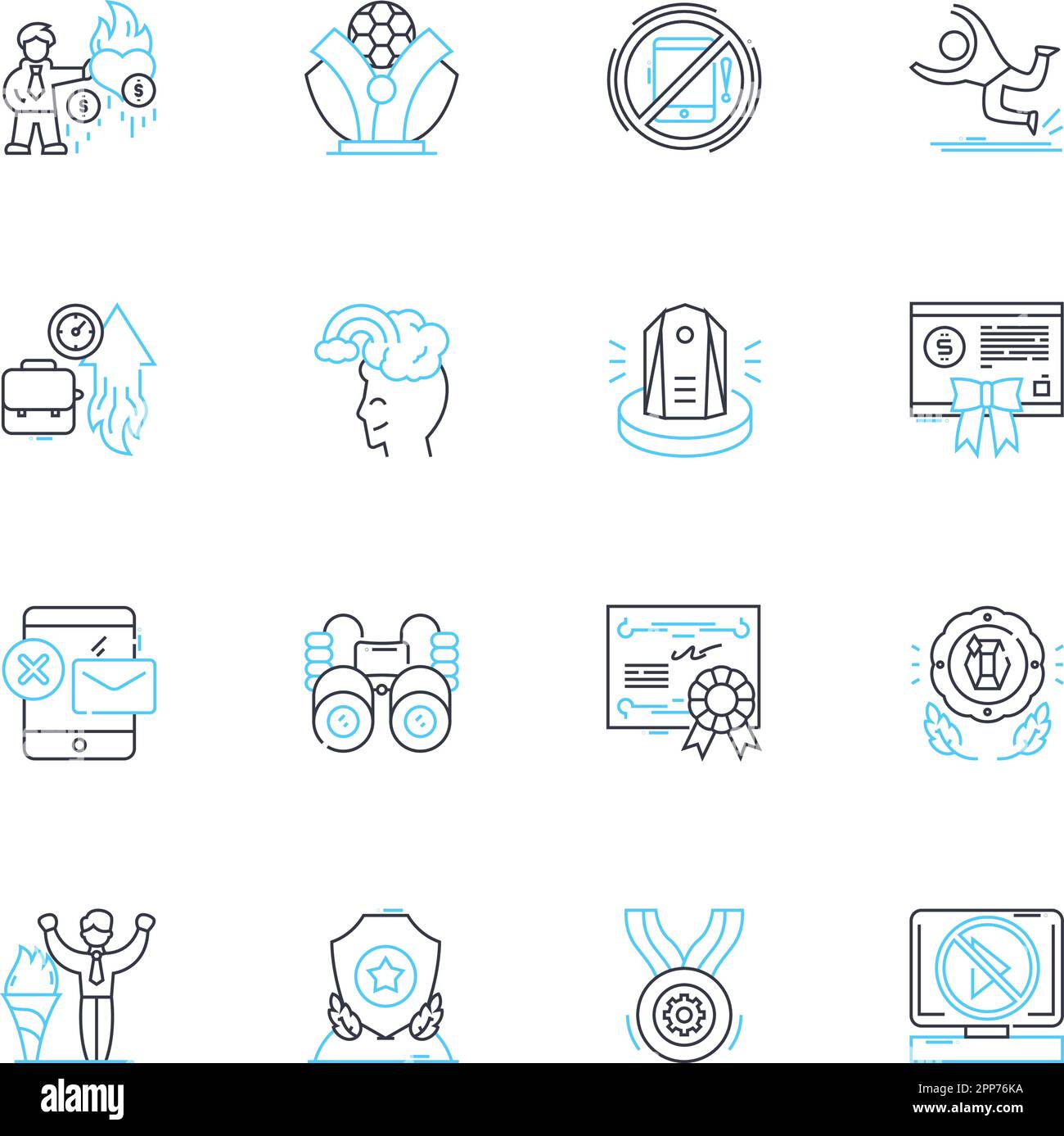 Professional Coaching linear icons set. Guidance, Mentorship ...