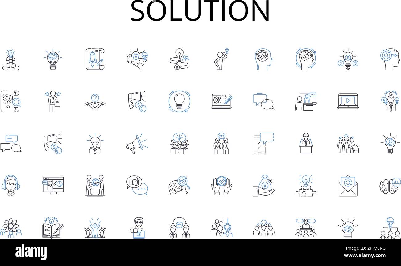 Solution line icons collection. Healing, Emotions, Expressive ...
