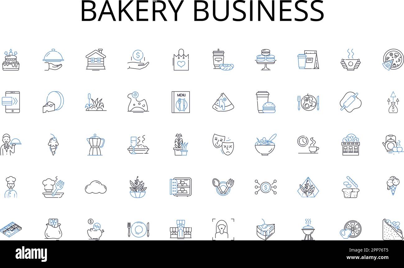 Bakery business line icons collection. ensitivity, inclusion, diversity ...
