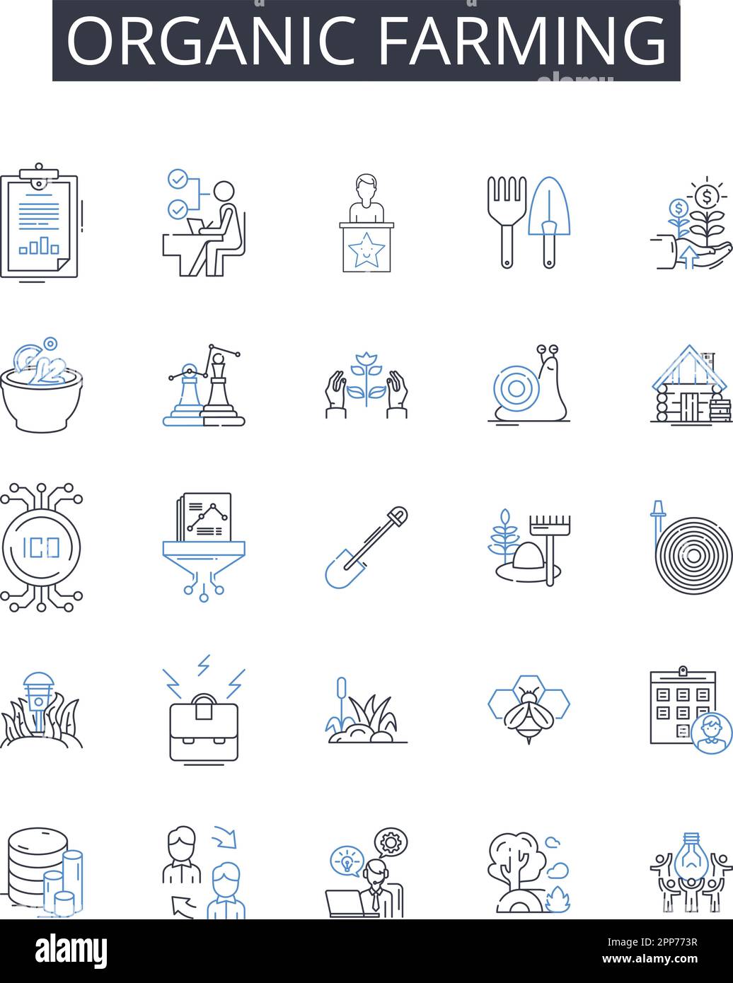 Organic farming line icons collection. Renewable Energy, Sustainable ... Organic farming line icons collection. Renewable Energy, Sustainable ...
