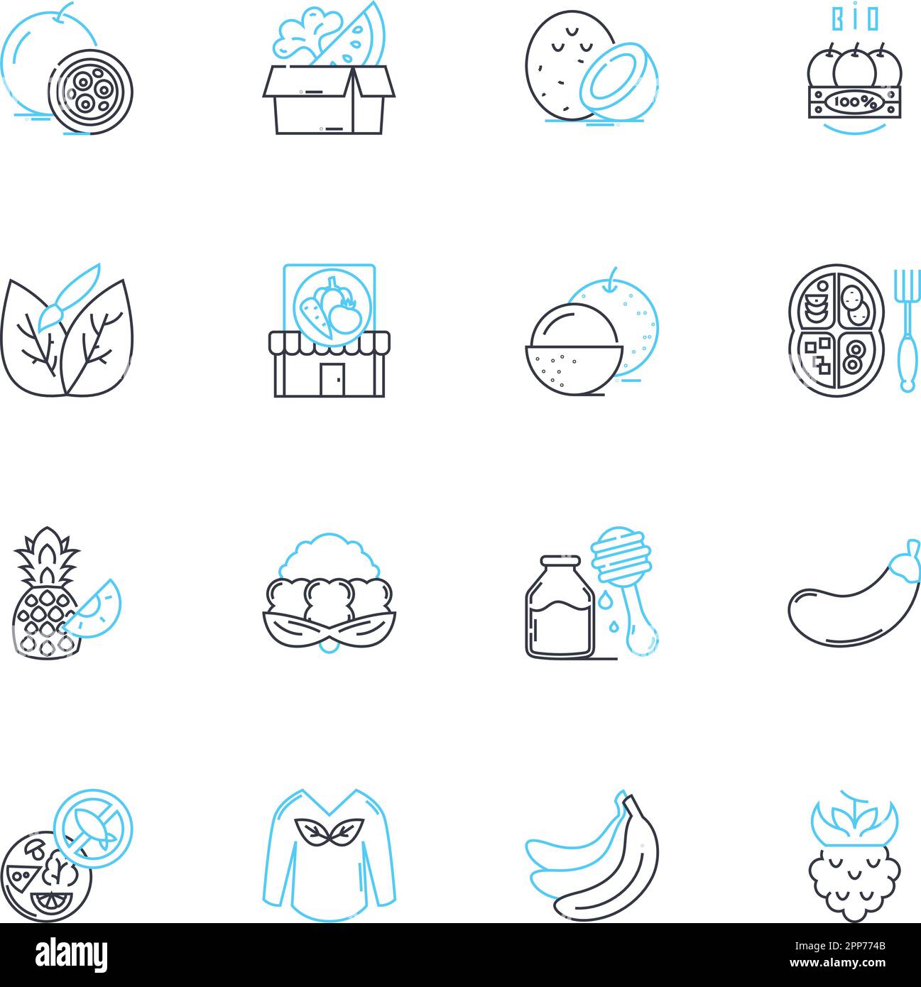 Dairy-free linear icons set. Non-dairy, Vegan, Plant-based, Allergy ...