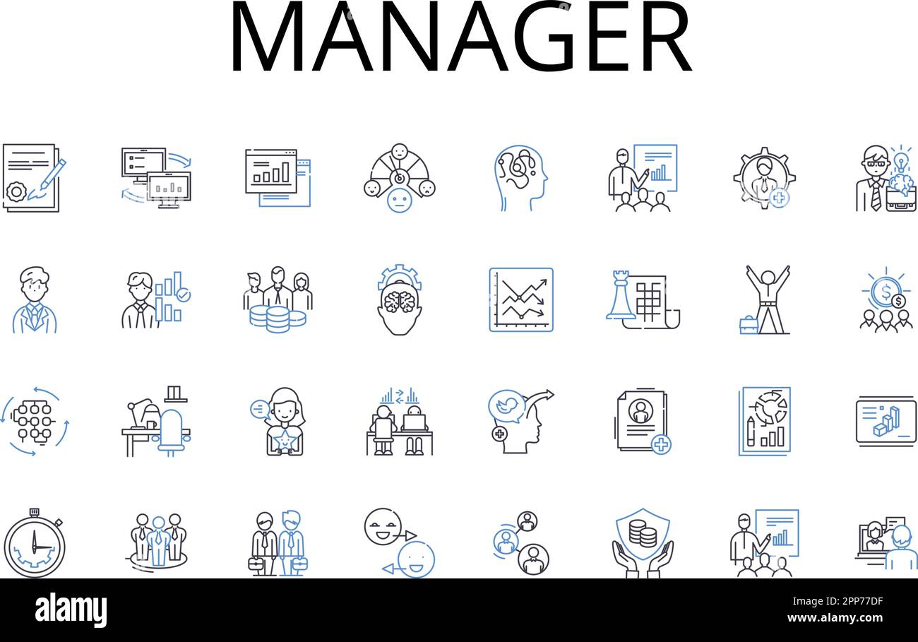 Manager line icons collection. Supervisor, Director, Head ...