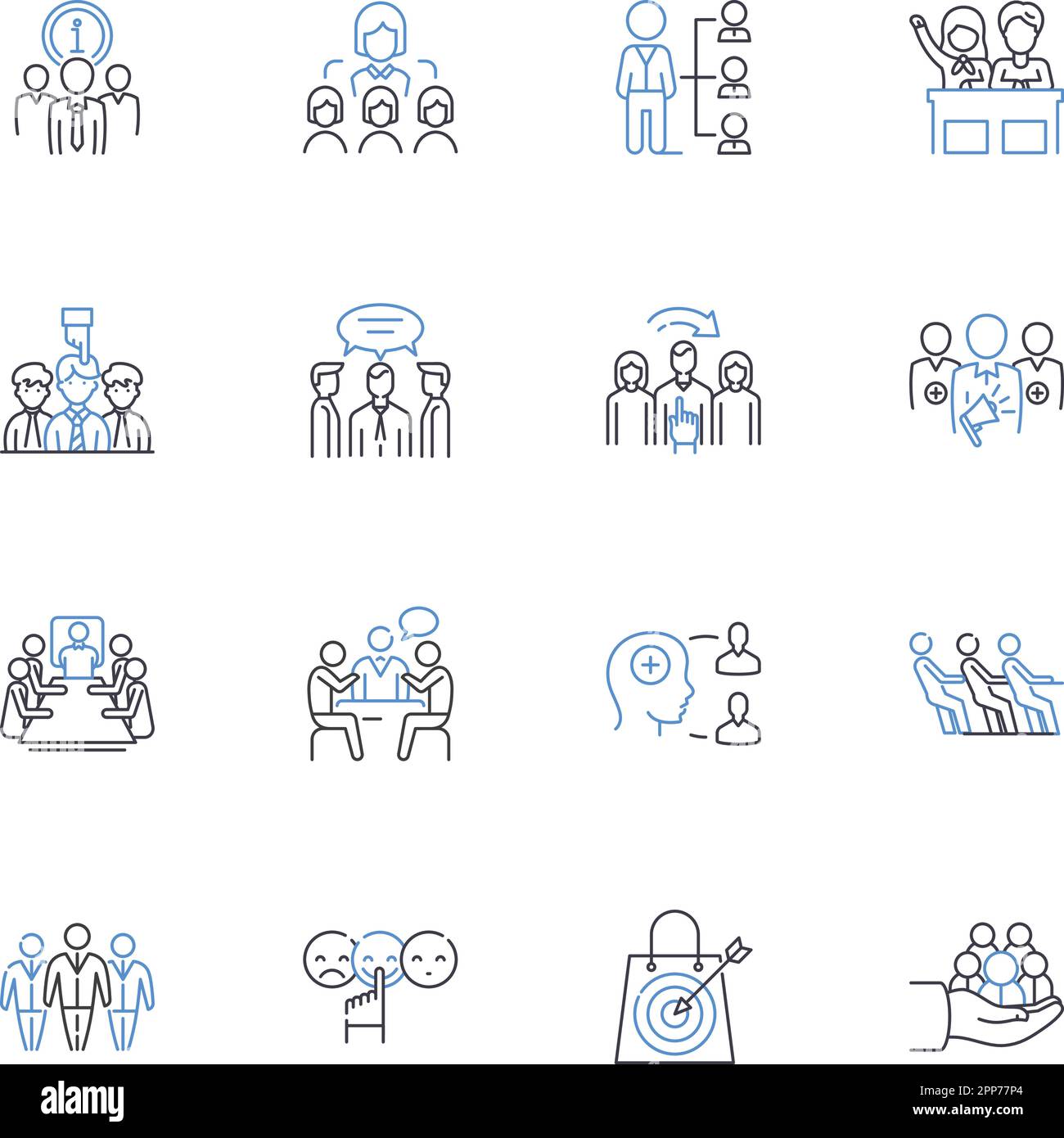 Collaborate cooperation line icons collection. Partnership, Teamwork ...