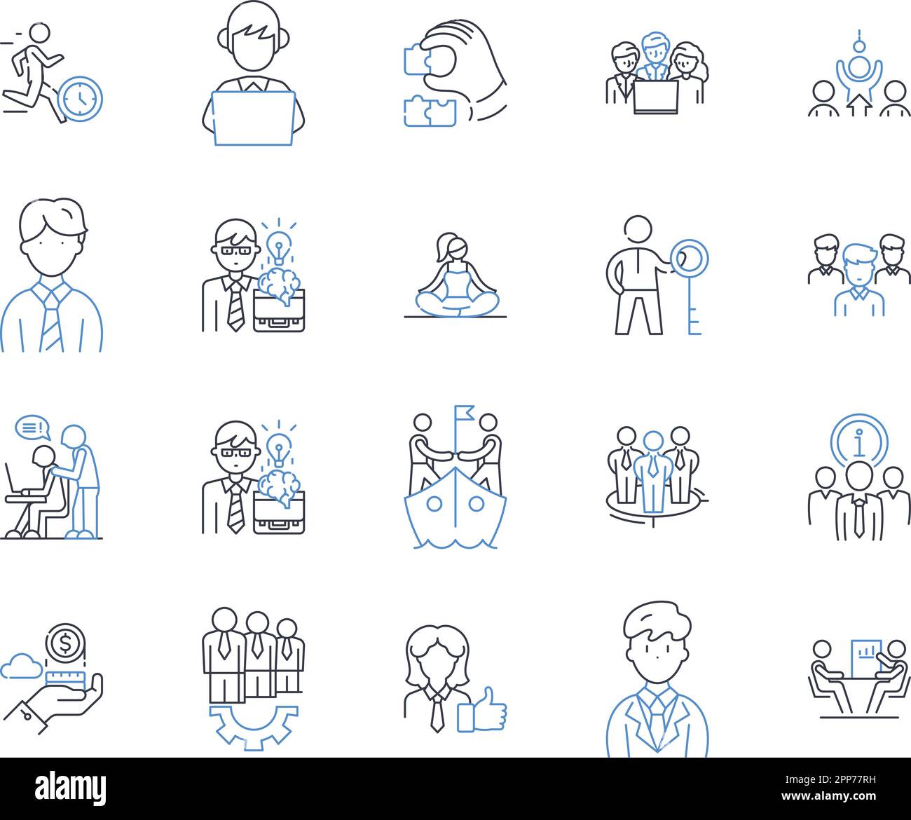 Trade line icons collection. Commerce, Exchange, Barter, Import, Export ...