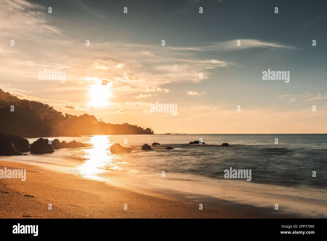 Cocalito Beach, Drake Bay, Sunset, Costa Rica Landscape Stock Photo - Alamy