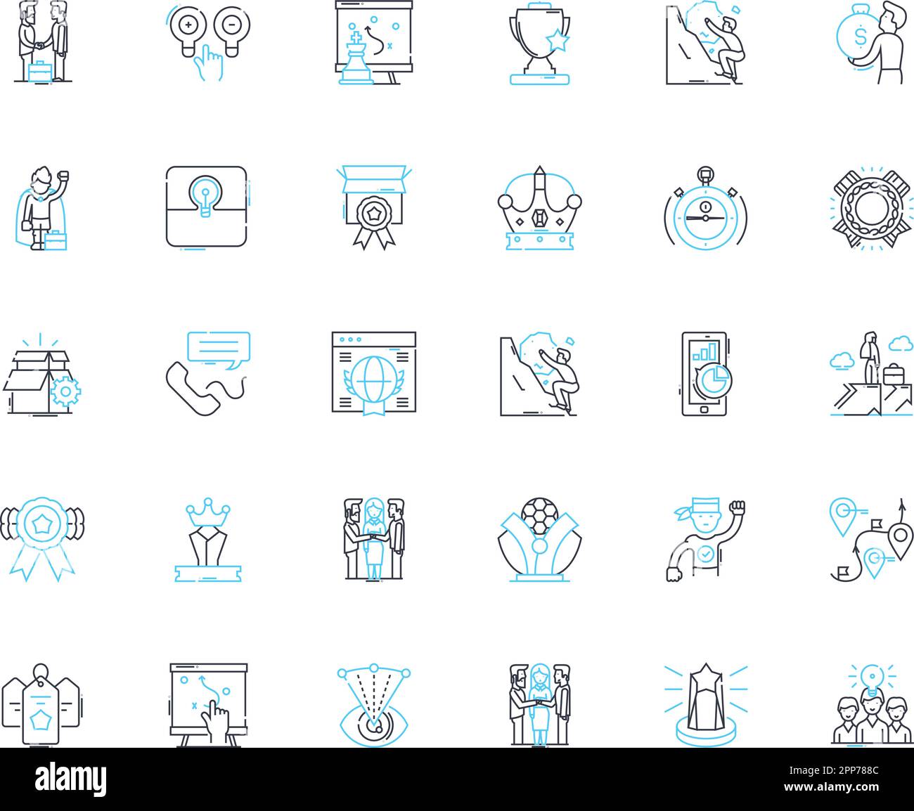 Teaching Instructor linear icons set. Inspiring, Passionate ...