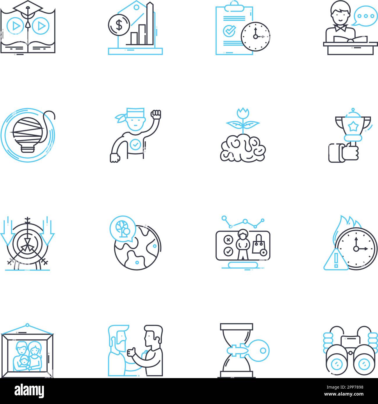 Professional development linear icons set. Skills, Training, Growth ... Professional development linear icons set. Skills, Training, Growth ...