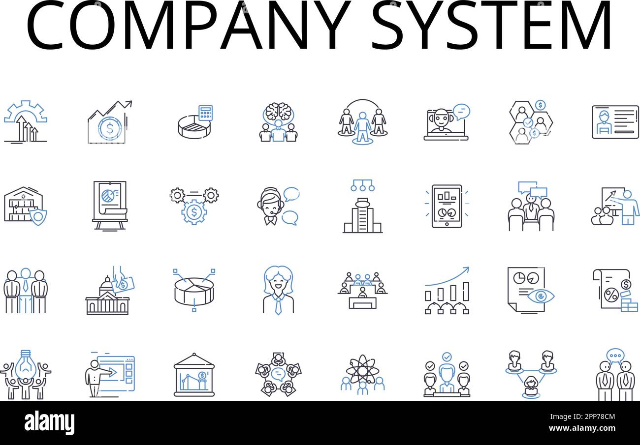 Company system line icons collection. Business structure, Corporation ... Company system line icons collection. Business structure, Corporation ...