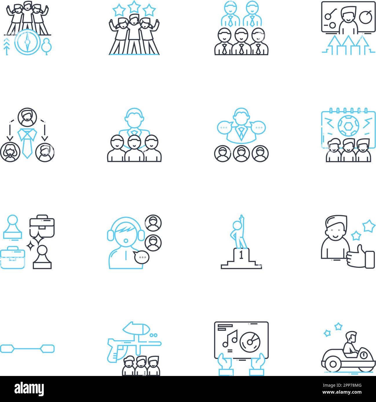 Fellowship linear icons set. Friendship, Companionship, Brotherhood ...