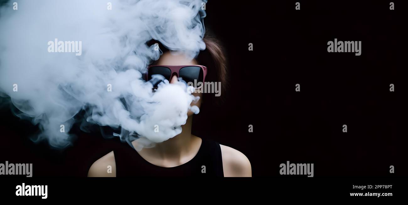 Woman smoking large cigar hi-res stock photography and images - Alamy