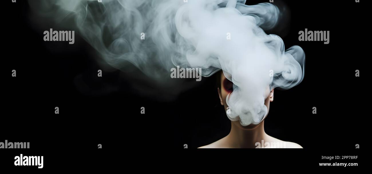 Woman smoking large cigar hi-res stock photography and images - Alamy