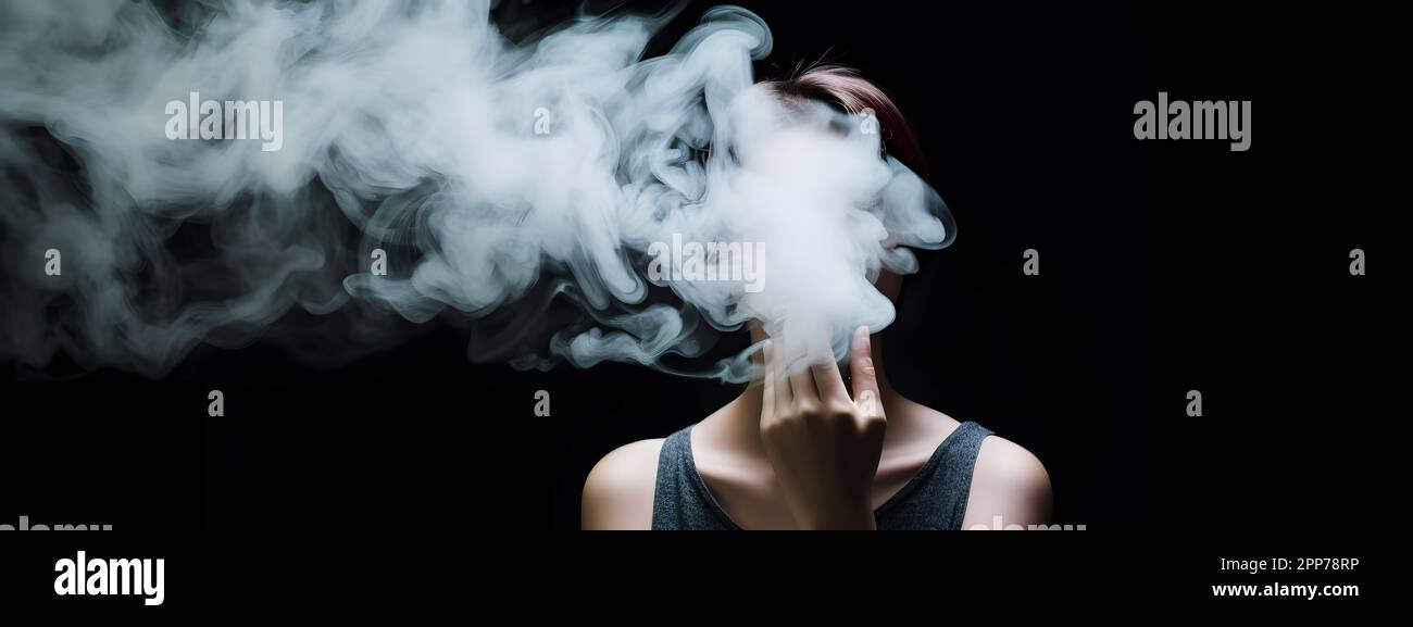 Woman smoking large cigar hi-res stock photography and images - Alamy