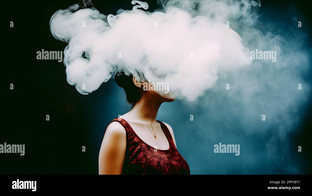 Woman smoking large cigar hi-res stock photography and images - Alamy