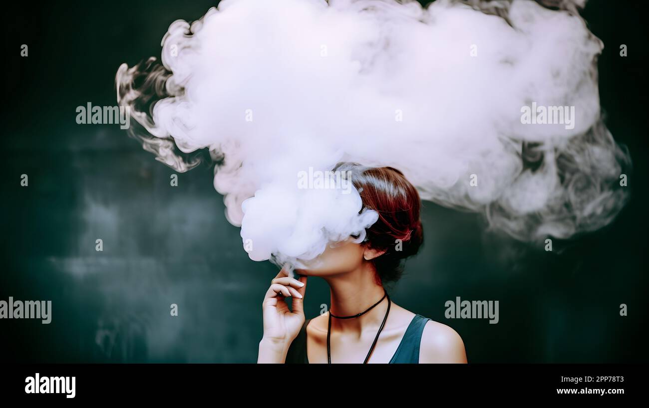 Woman smoking large cigar hi-res stock photography and images - Alamy