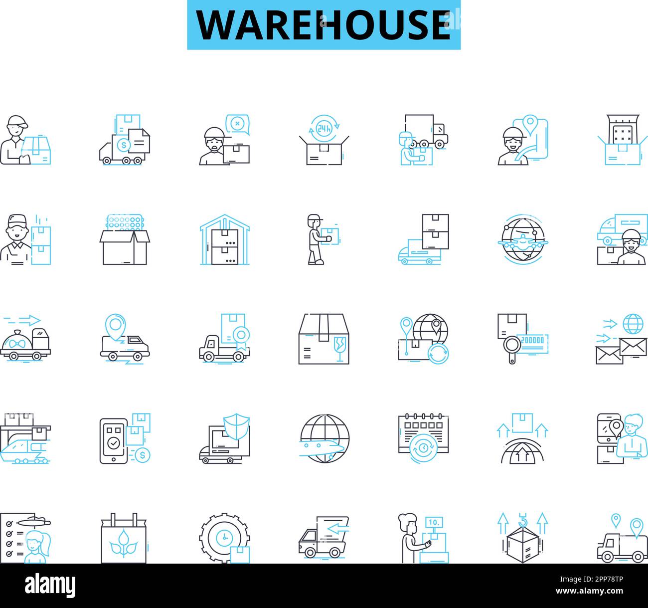 Distribution center containers Stock Vector Images - Alamy