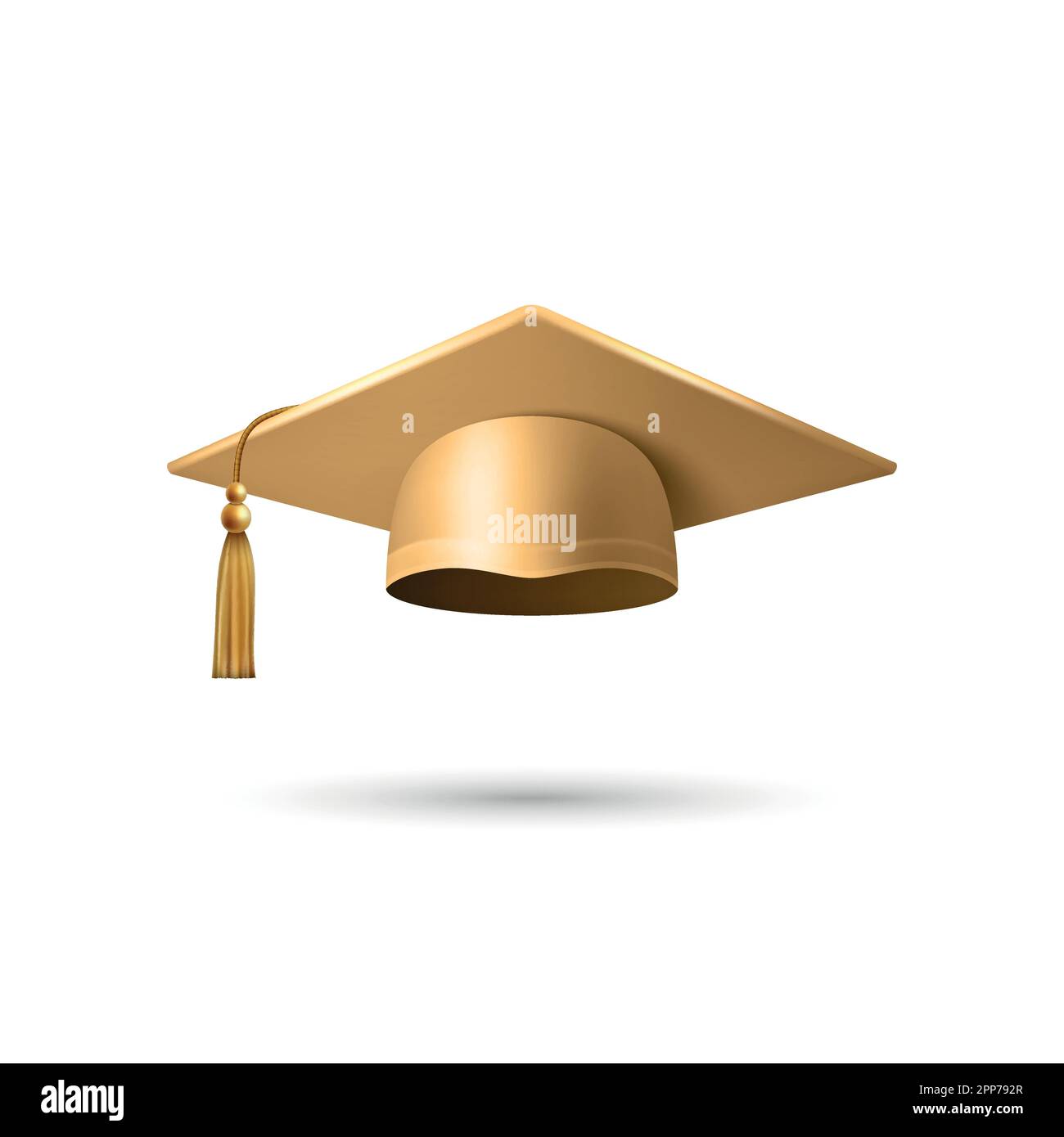 Realistic graduation hat and diploma high school hi-res stock ...
