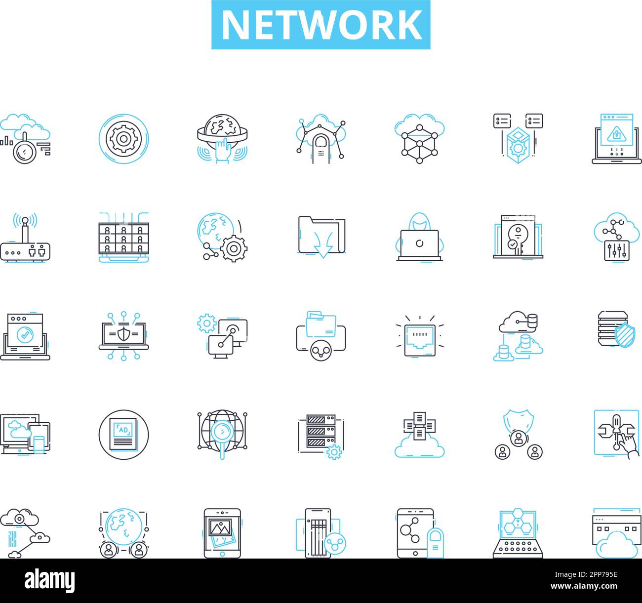 Network linear icons set. Connectivity, Collaboration, Sharing ... Network linear icons set. Connectivity, Collaboration, Sharing ...