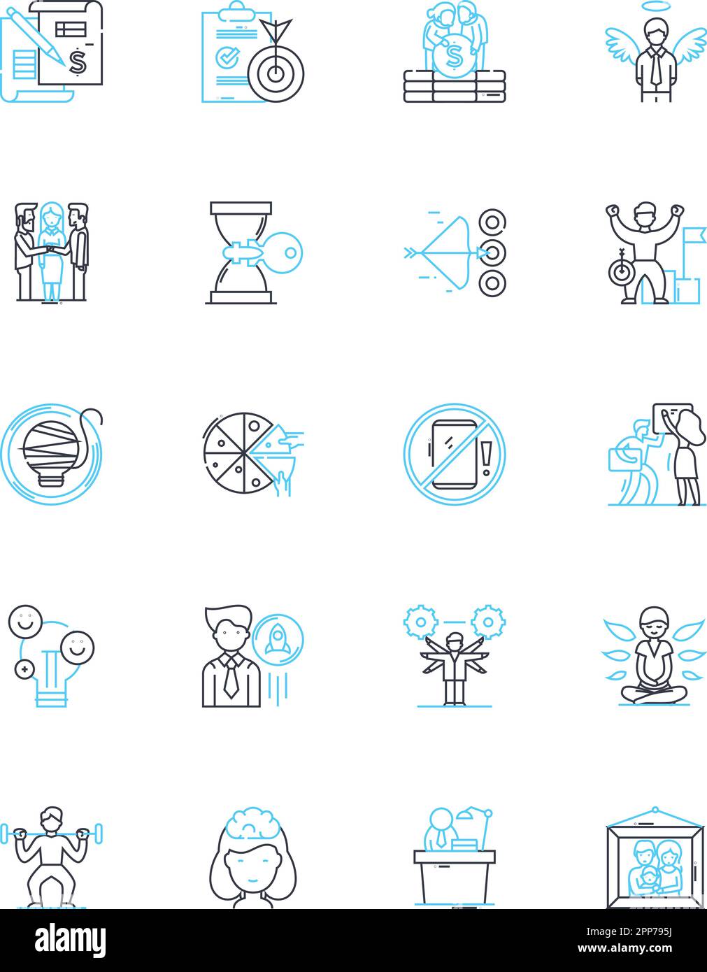 Team Think Tank linear icons set. Innovation, Creativity, Collaboration ...