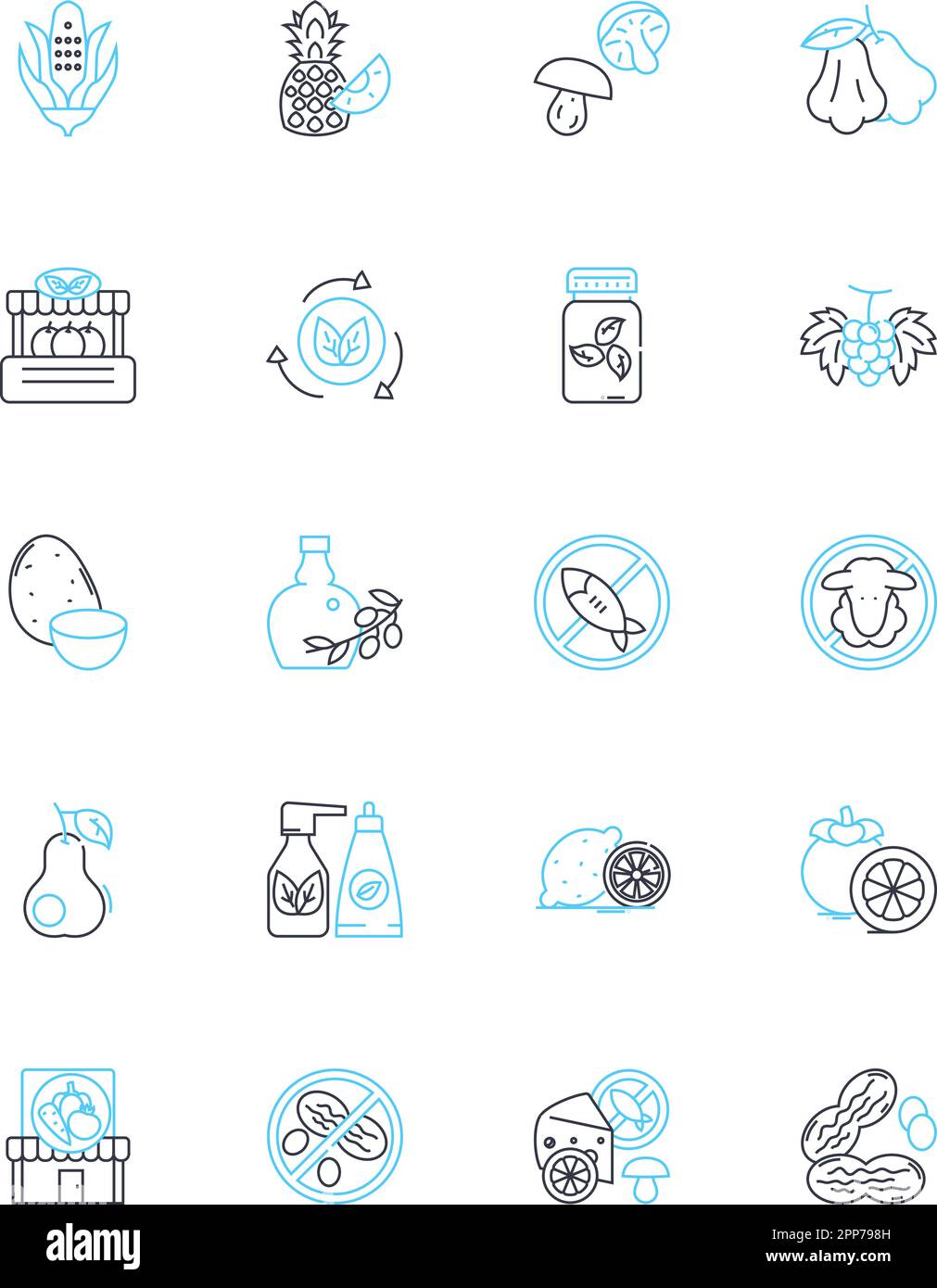 Gluten-free linear icons set. Celiac, Wheat, Condition, Diet, Free ...