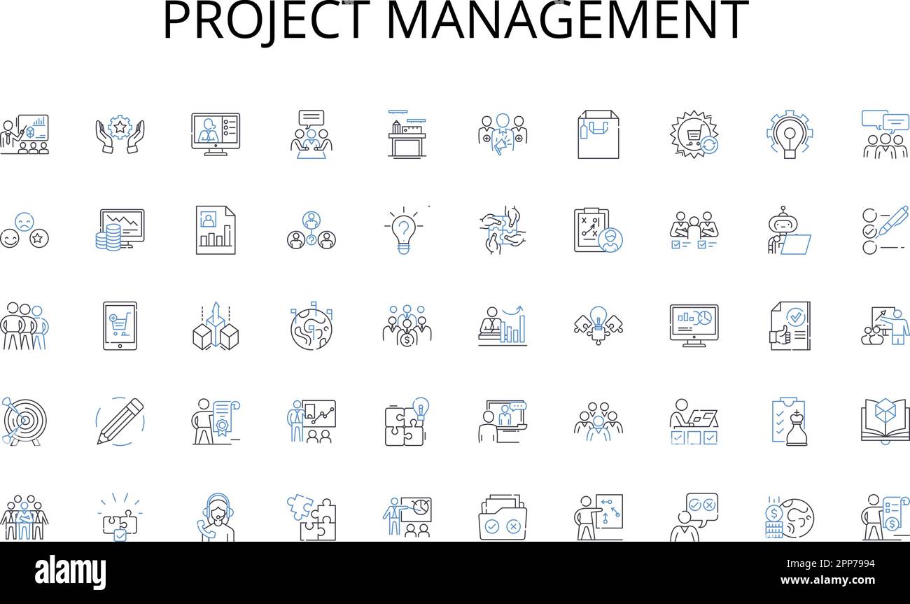 Project management line icons collection. Diagnosis, Treatment, Surgery ...