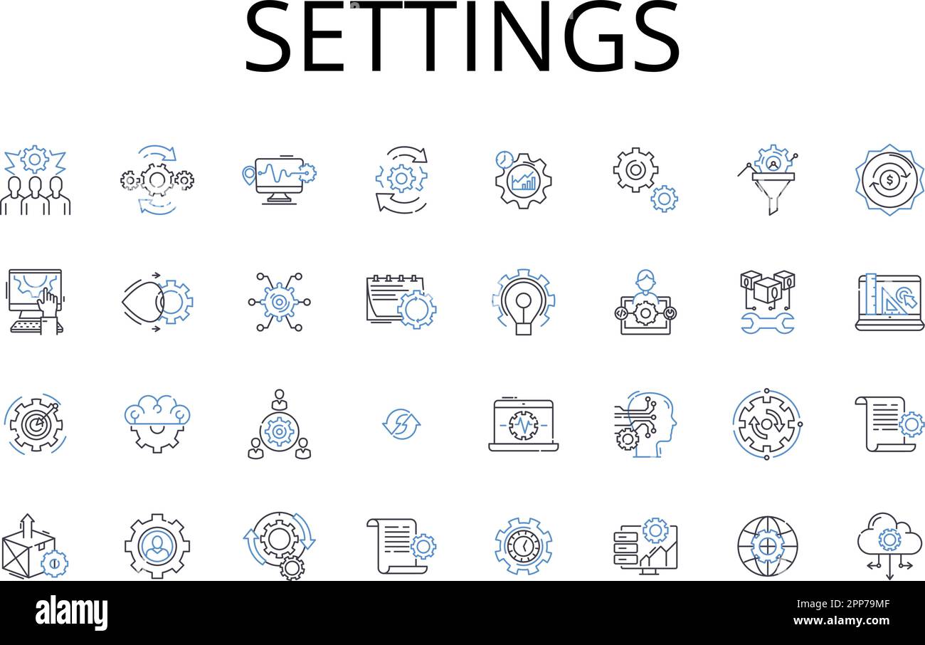 Settings Line Icons Collection Atmosphere Configuration Conditions