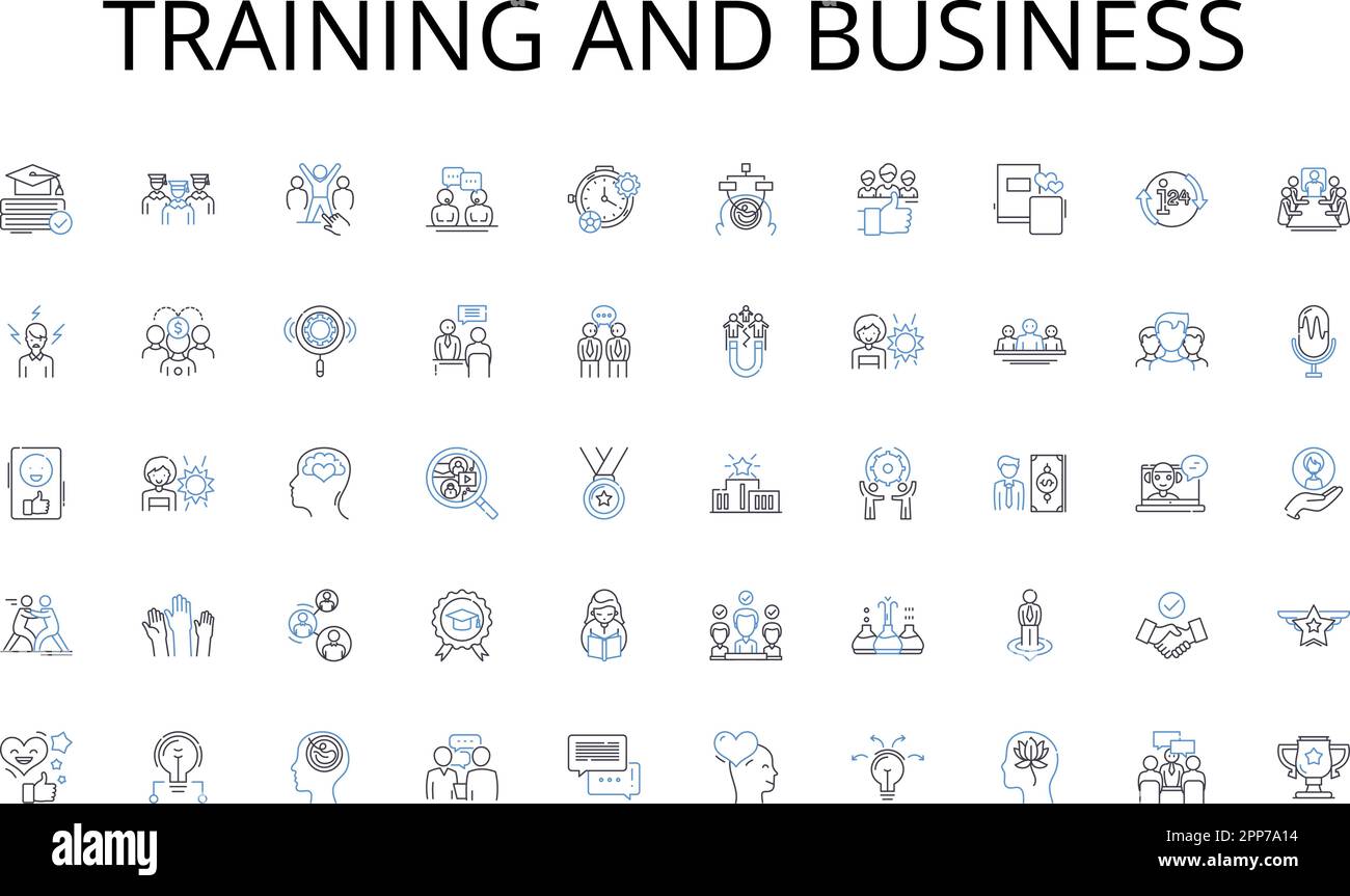 Training and business line icons collection. Inspiration, Designing ... Training and business line icons collection. Inspiration, Designing ...