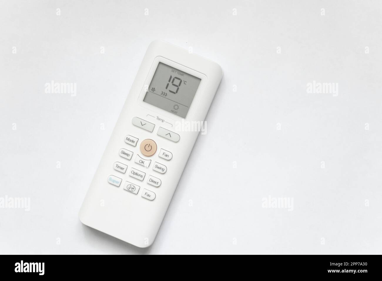 white air conditioner remote control with temperature mode for heat ...