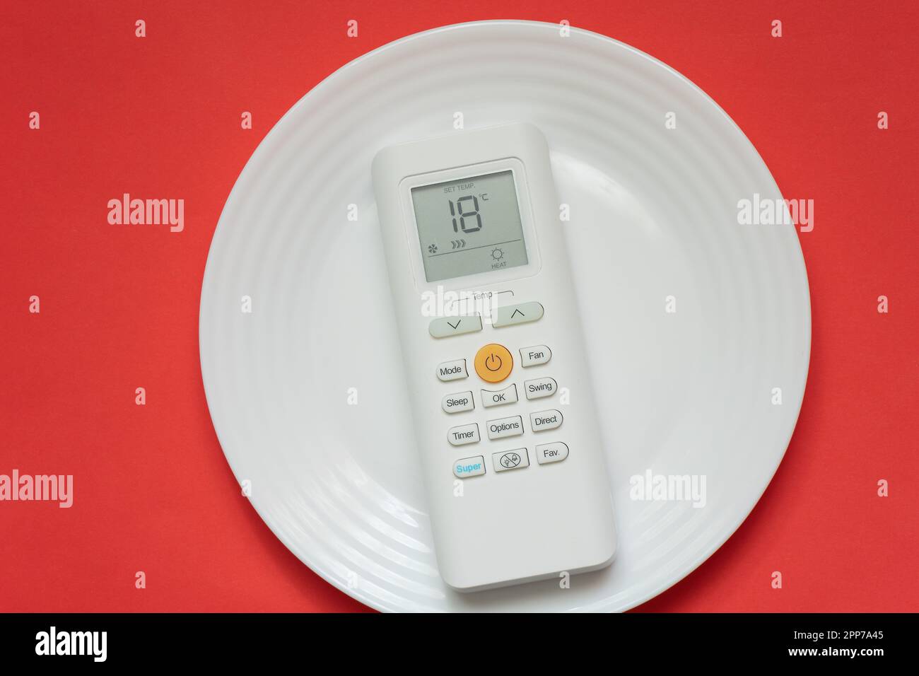 white air conditioner remote control with temperature mode for heat ...