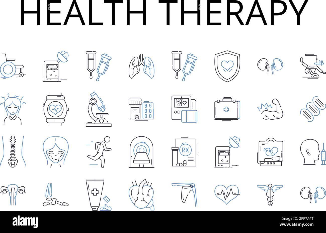 Health therapy line icons collection. Alternative medicine ... Health therapy line icons collection. Alternative medicine ...