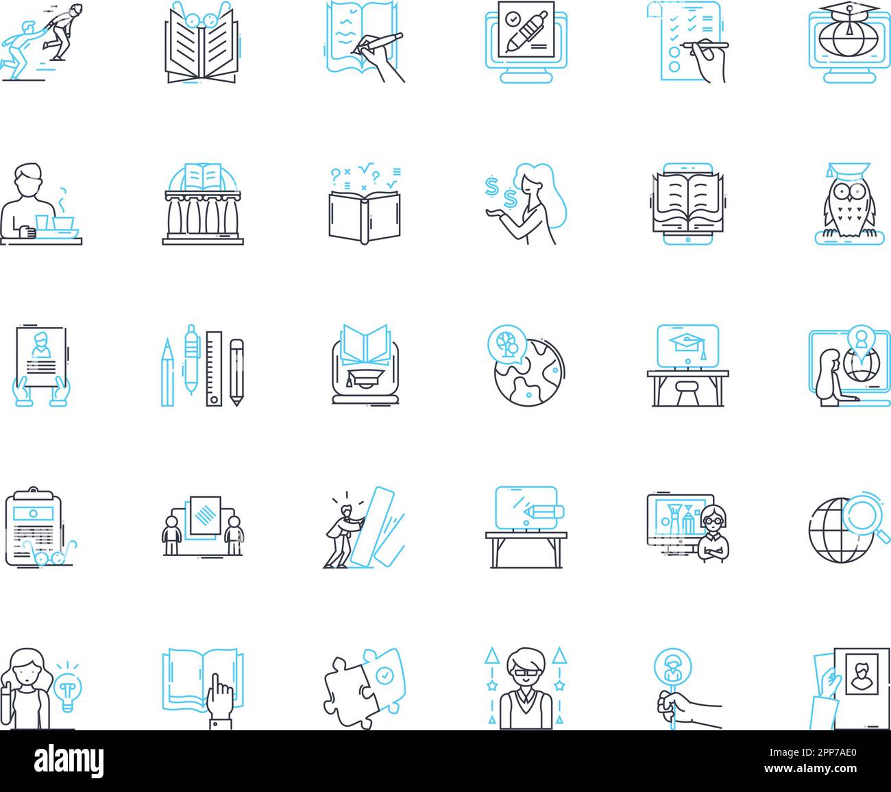 Virtual Tutorial linear icons set. Digital, Online, Remote, Interactive ...