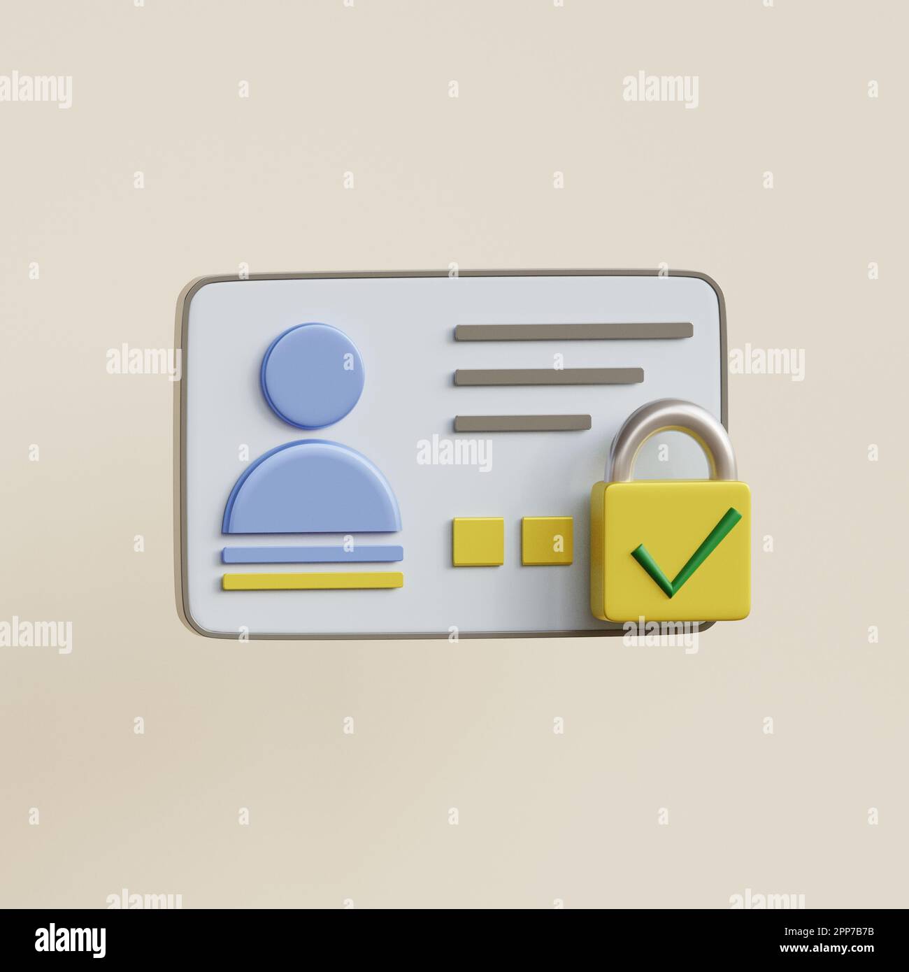 Personal Data Protection. 3d render illustration Stock Photo - Alamy