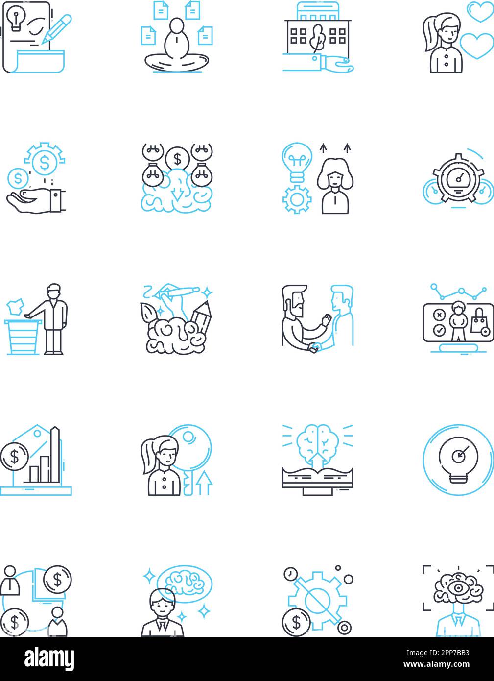 Marketing satisfaction linear icons set. Engagement, Conversion ...