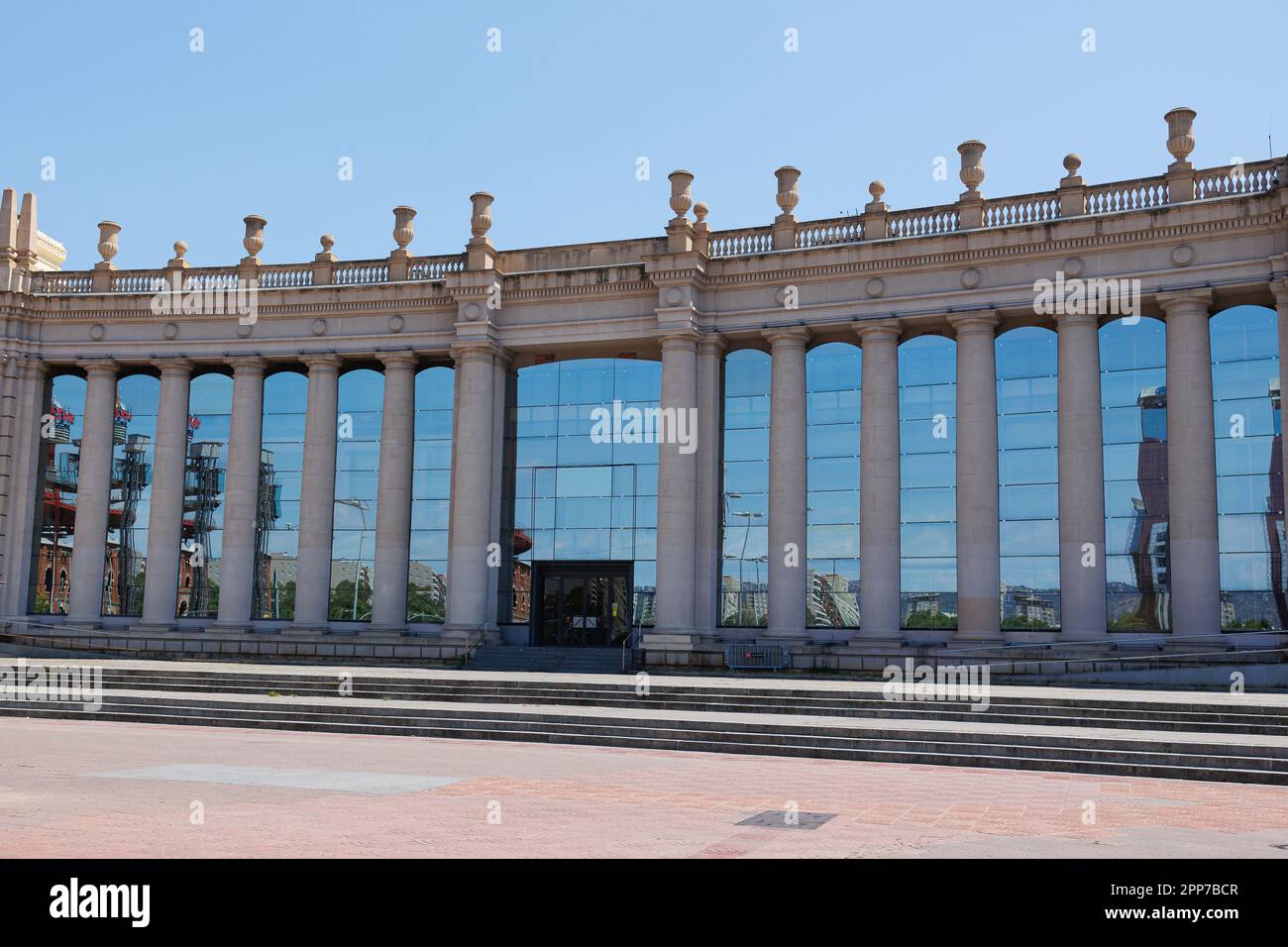 The palace of fira barcelona montjuic hi-res stock photography and ...