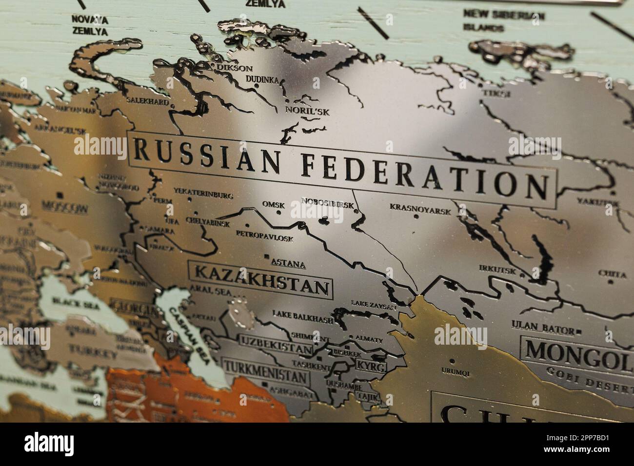 Russian map planet earth hi-res stock photography and images - Alamy