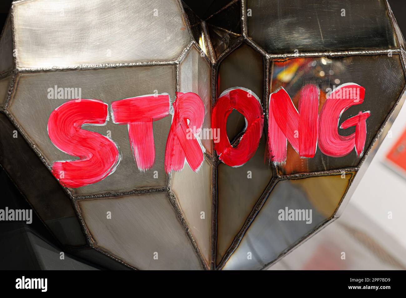 Motivational Theme - Red Strong Text Stock Photo - Alamy