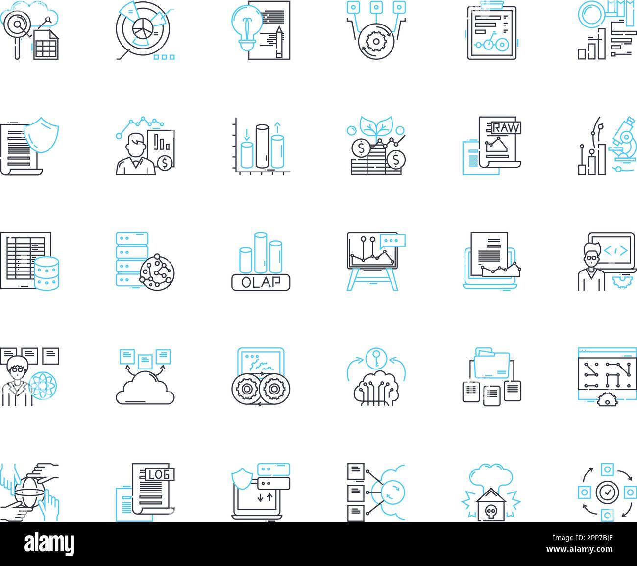 Legal Compliance Linear Icons Set Regulations Statutes Guidelines
