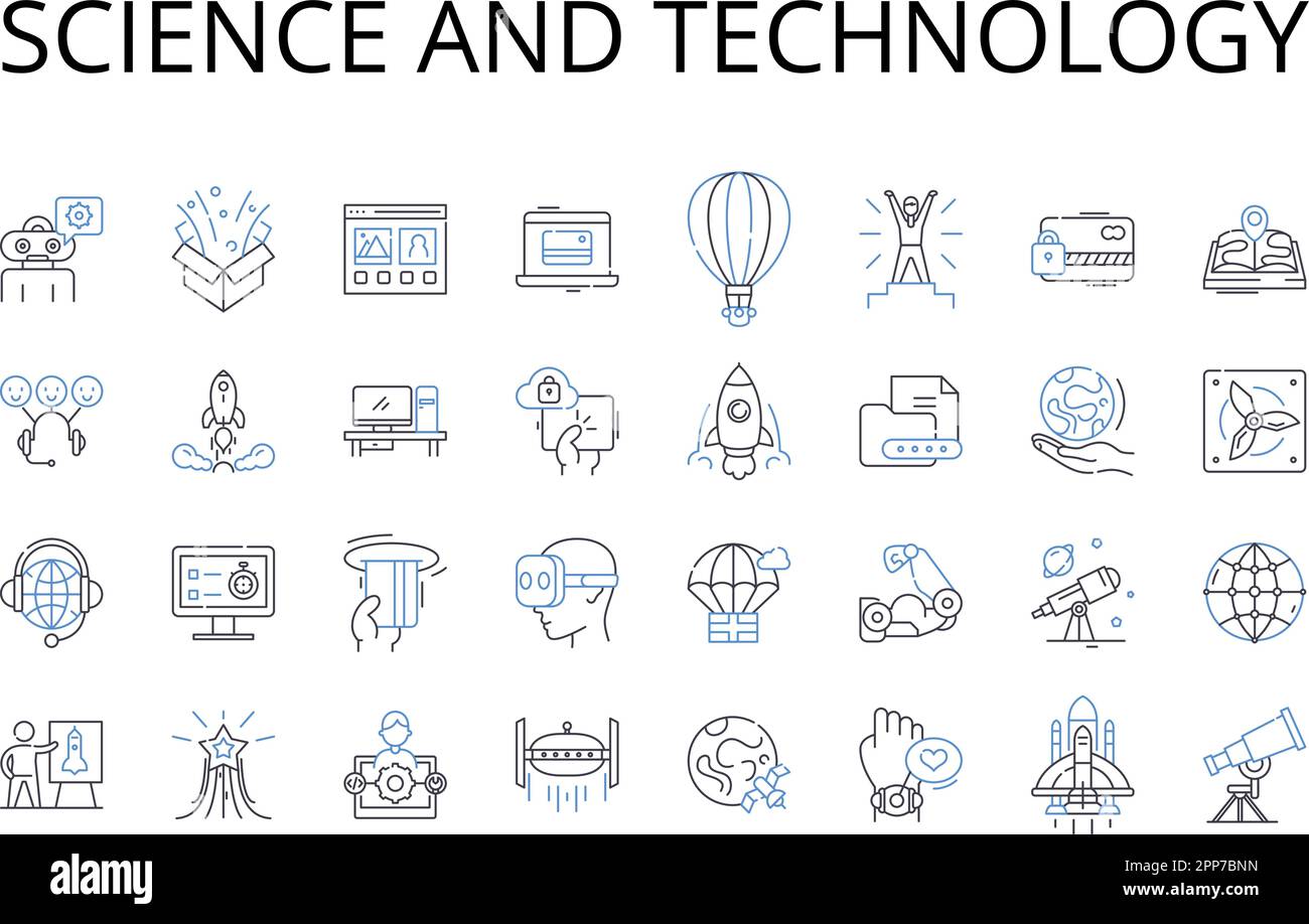Science and technology line icons collection. Artificial intelligence ... Science and technology line icons collection. Artificial intelligence ...