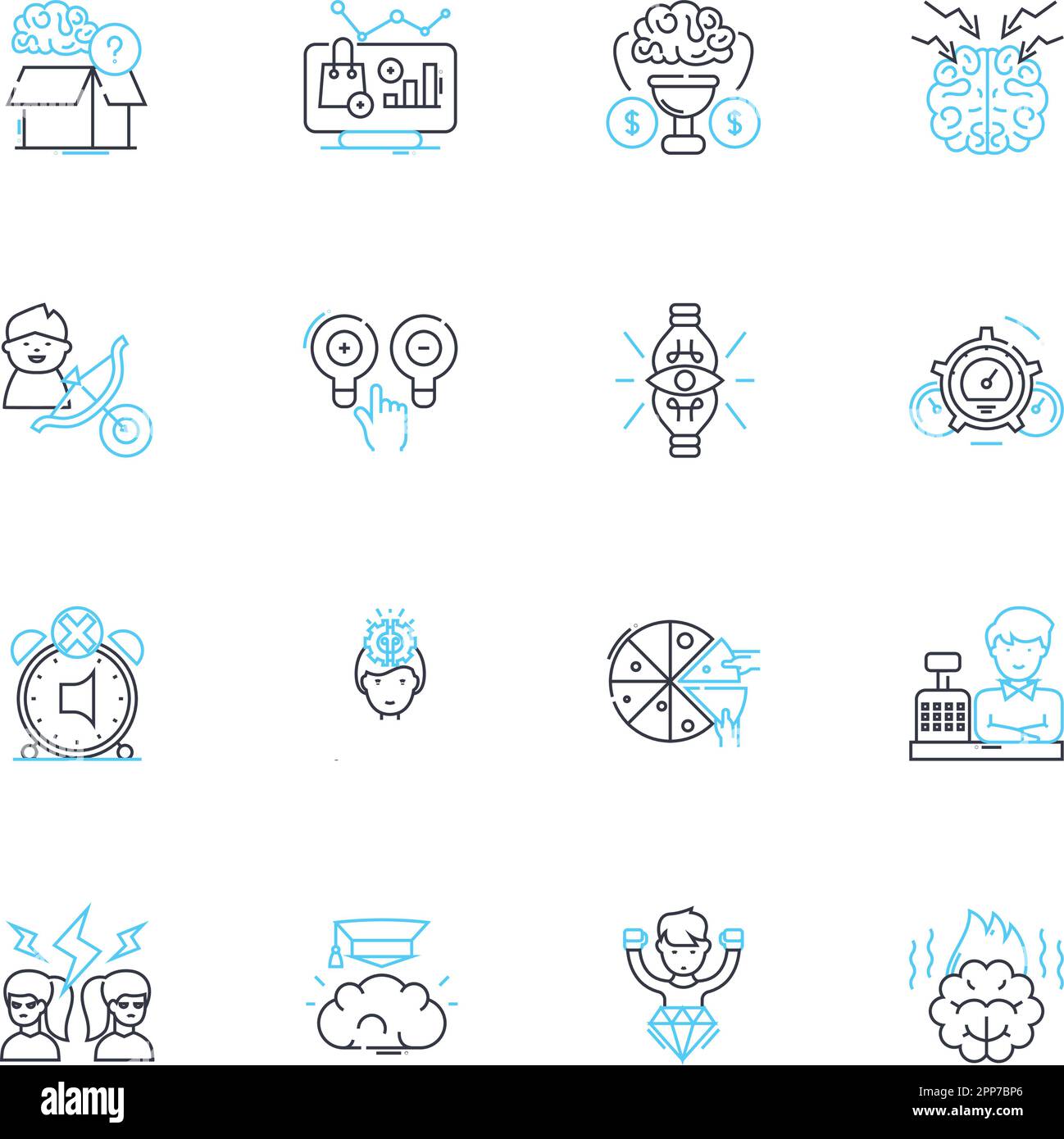 Financial satisfaction linear icons set. Prosperity, Abundance, Wealth ...