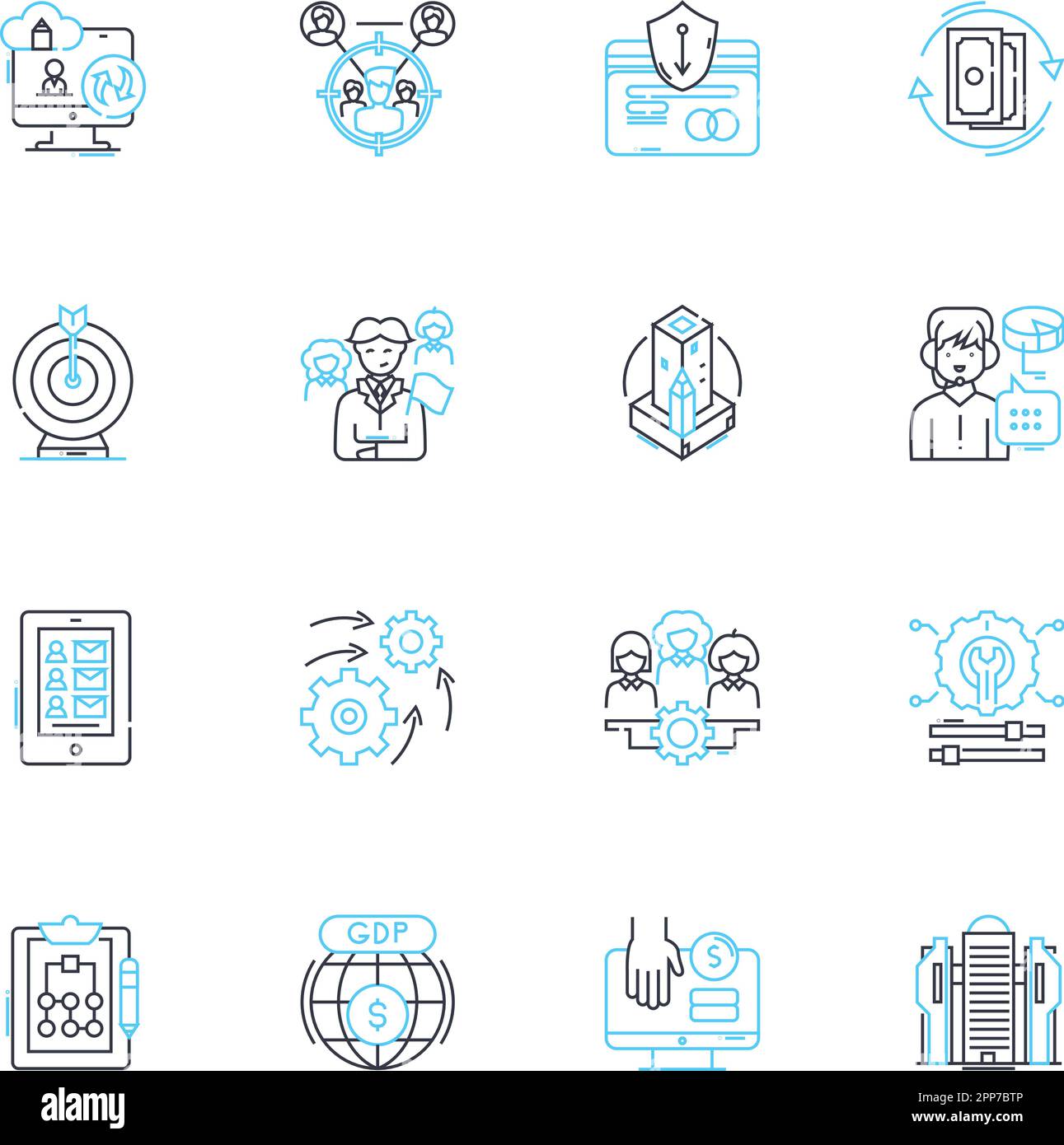 Free market linear icons set. Competition, Incentives, Profit, Consumer ...