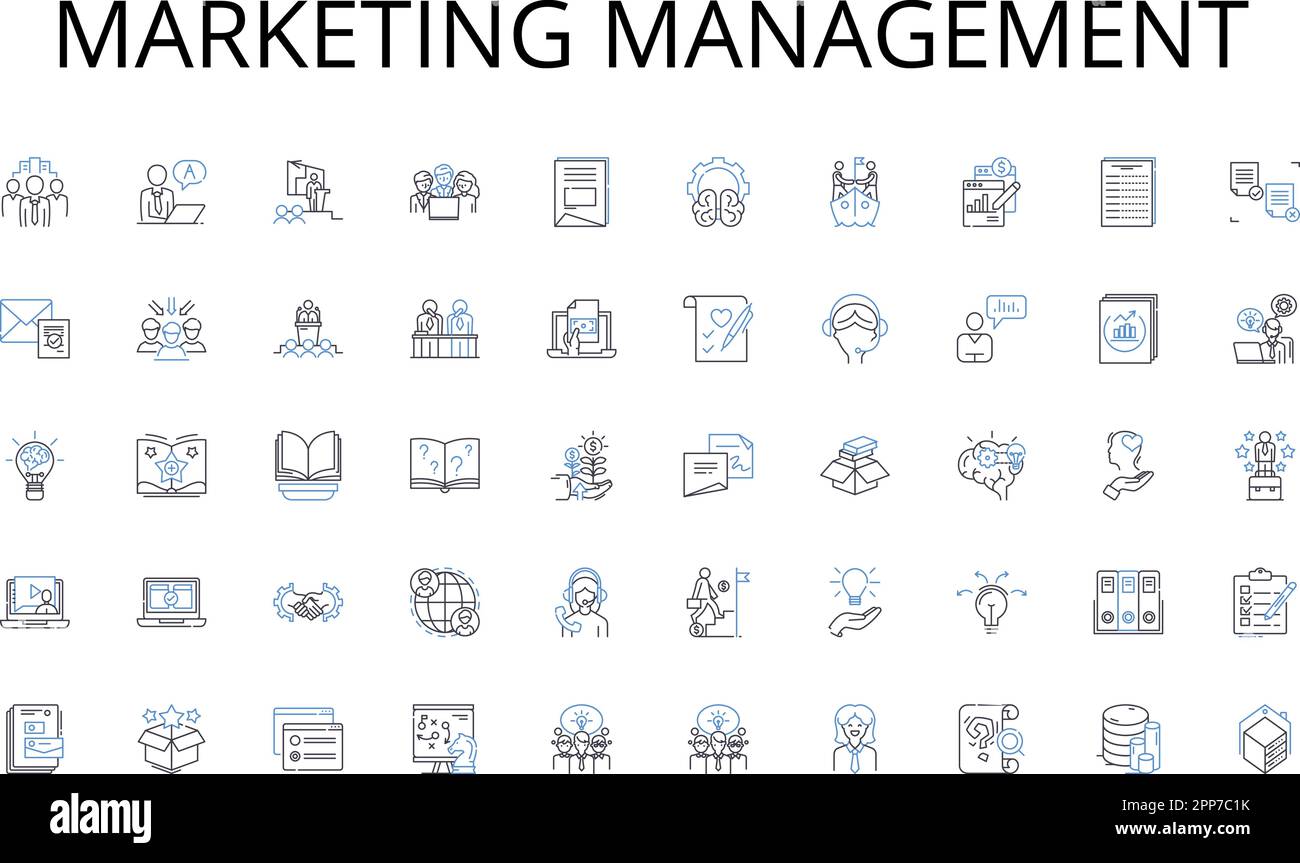 Marketing management line icons collection. Storage , Folders , Archive ...