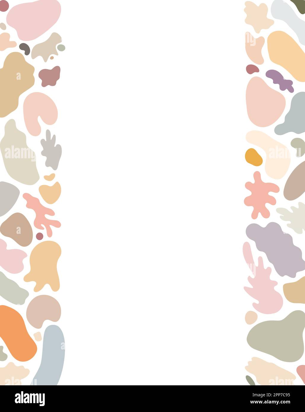 Abstract shapeless forms vertical border frame vector illustration ...