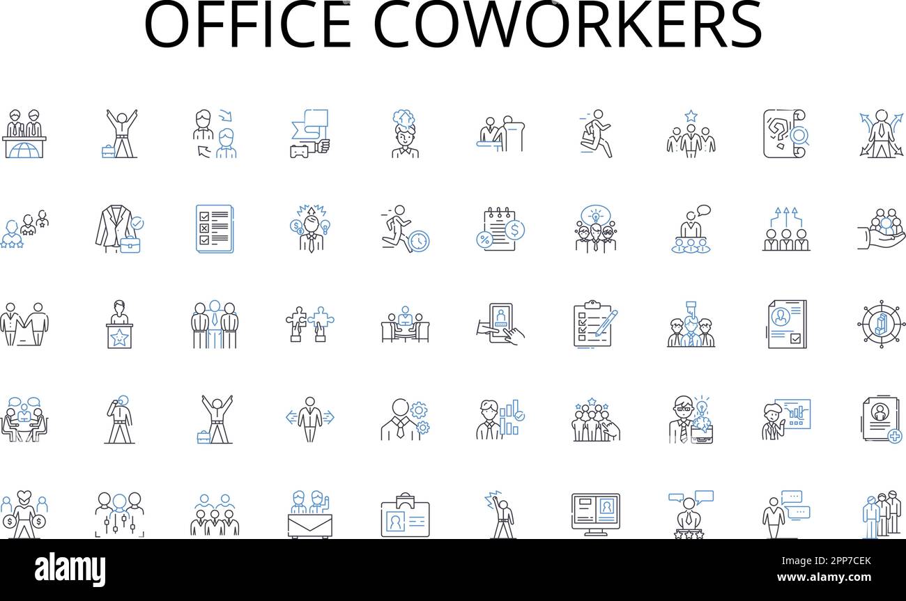 Office Coworkers Line Icons Collection Home Abode Dwelling Residence Shelter Accommodation